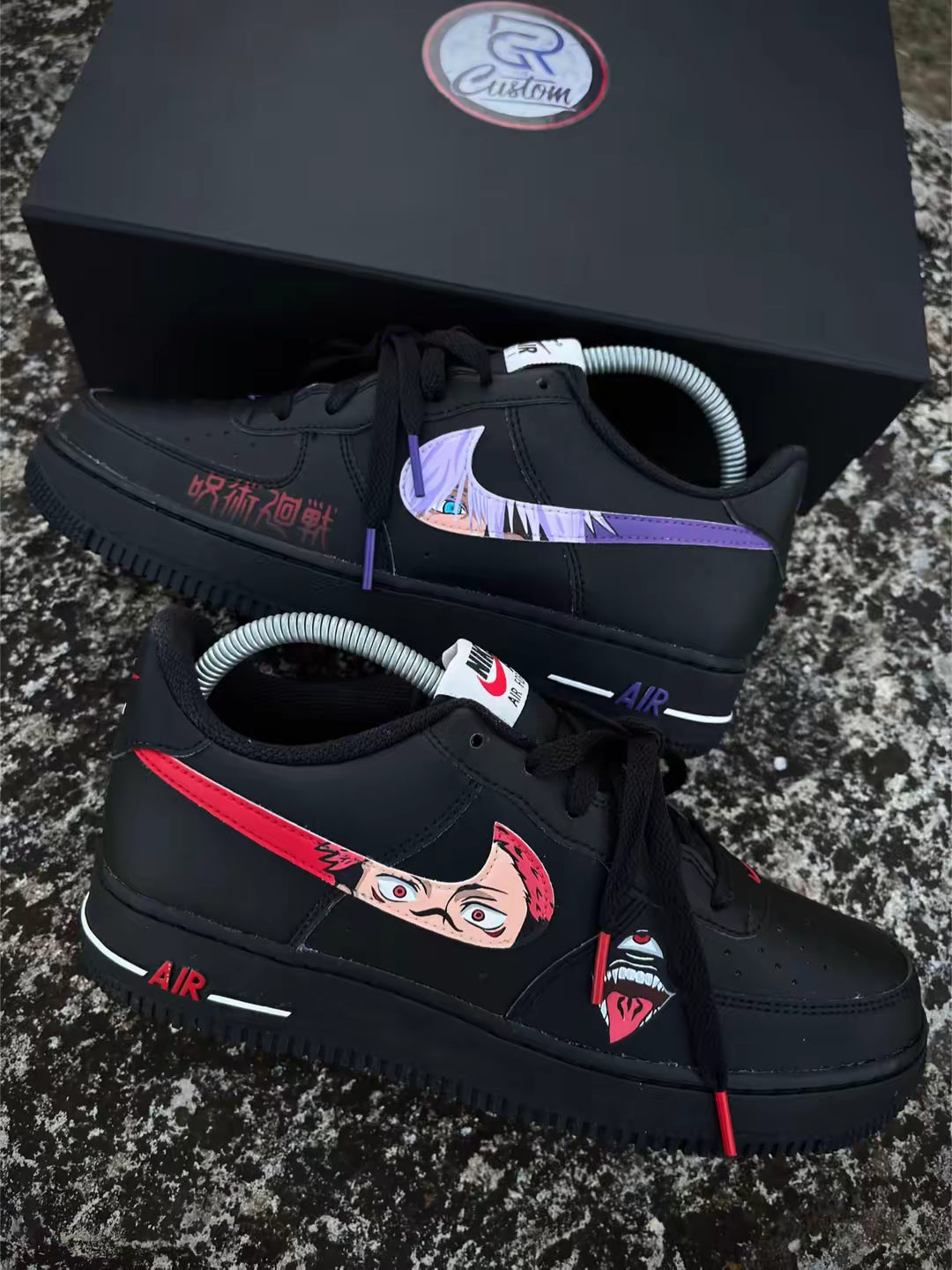 Satoru gojo 🆚 Sukuna custom shoes Jujutsu kaisen – rgcustom