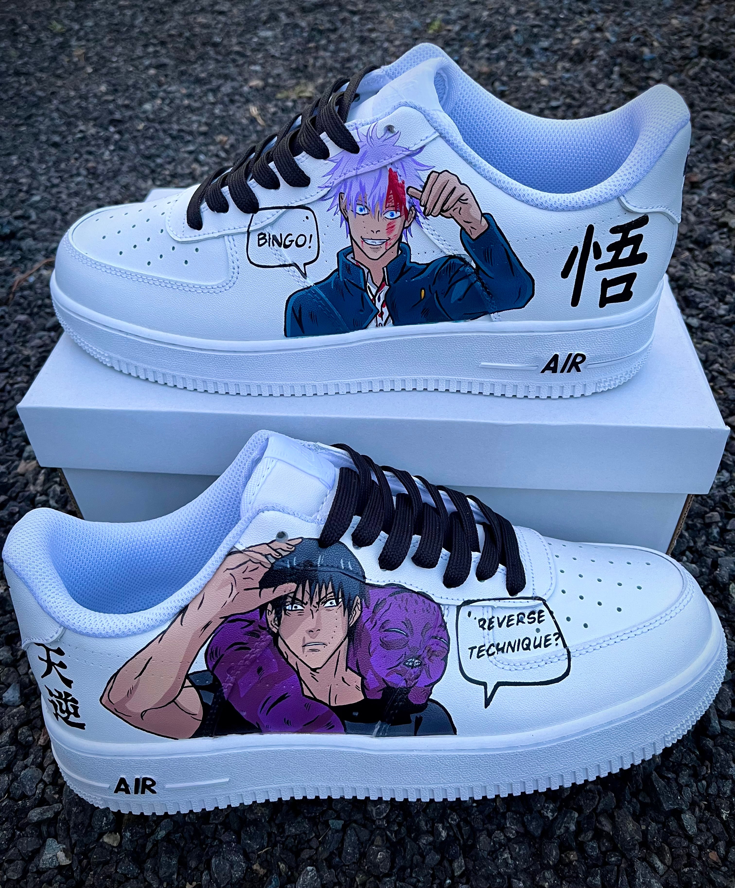 Satoru gojo vs Toji fushiguru custom shoes – rgcustom